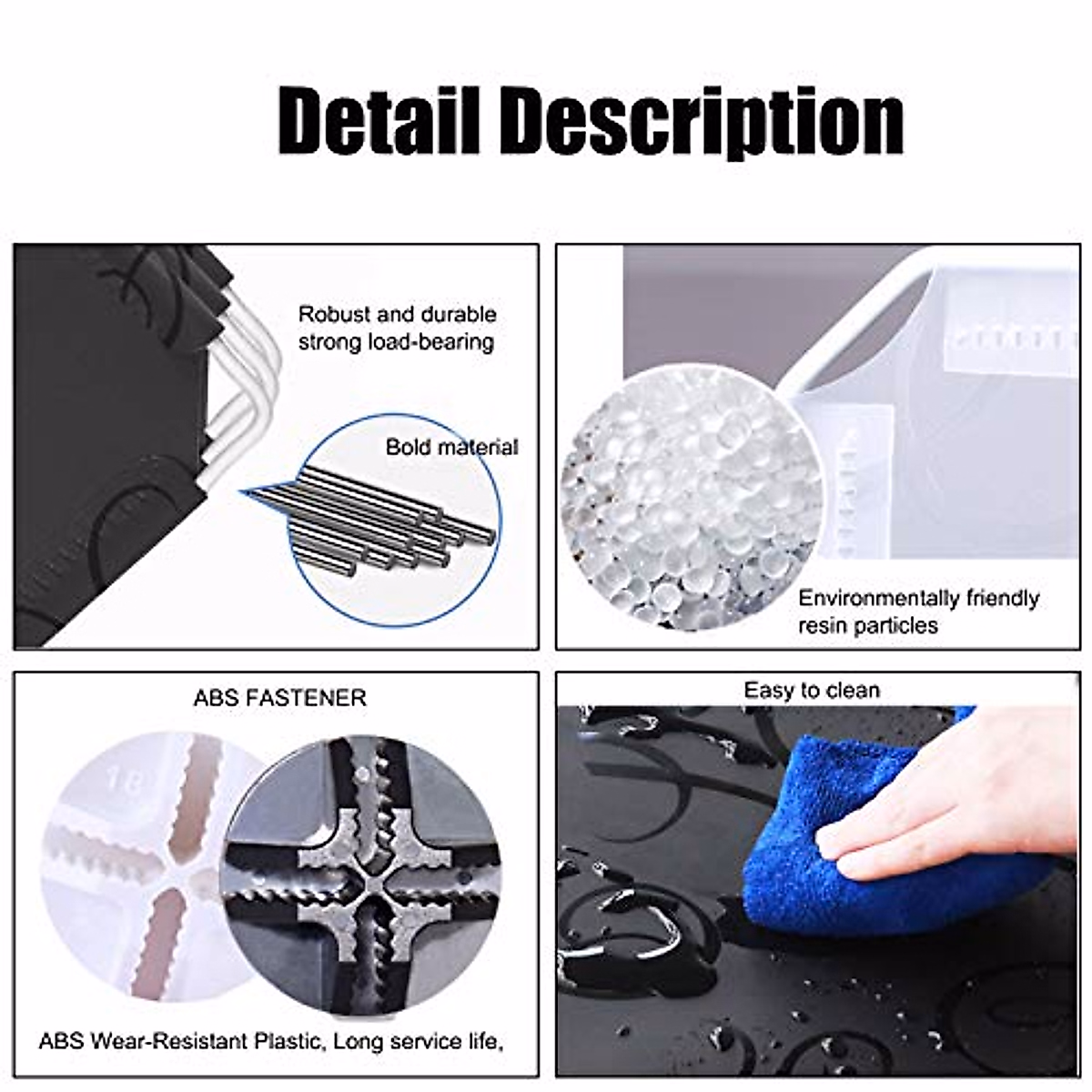 DWLOMHE Modular Cabinet DIY Storage 16 Cubes for Space Saving,for Bedroom Living Room,Black and White Combination Door