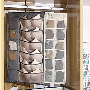 GUAGLL Household Wardrobe Storage Bag for Bra Panties Socks Non-Woven Storage Wall Hanging Bag