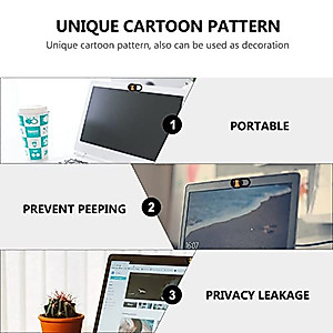 SOLUSTRE Computer Laptop 18 pcs Universal Tablet Dog Adhesive Blocker Laptop Ornament Phone Web Webcam Cover Privacy with Slide for Camera Protector Self Pattern Computer Camera