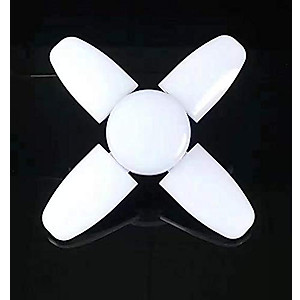 (4 Pack) LED Garage Lights, 60W Trilights Ceiling, High Low Bay Deformable Adjustable 4 Led Light Bulbs 6000LM 6000K, Screw in Tribright Garage Lighting Fixture,CRI80 Daylight