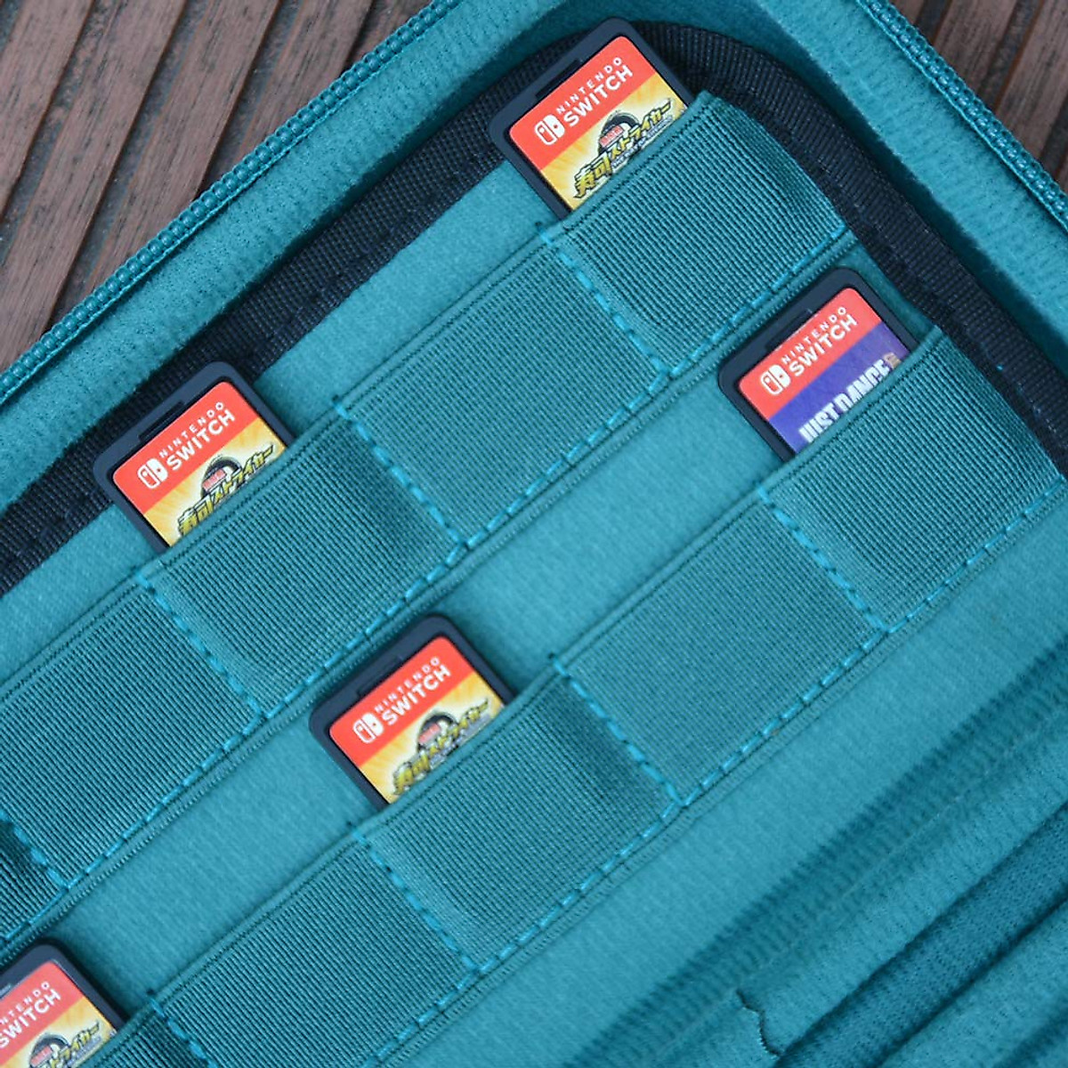 Deluxe Game Card Holder Case for 40 Nintendo Switch Games, Storage Case for Nintendo Switch Games and SD Cards -Turquoise