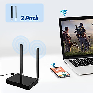 Bingfu SMA Male 4g LTE Antenna 6dBi (2-Pack) Compatible with Verizon AT&T T-Mobile Sprint 4G LTE Wireless Router CPE Hotspot IoT Gateway Modem Cellular Trail Camera