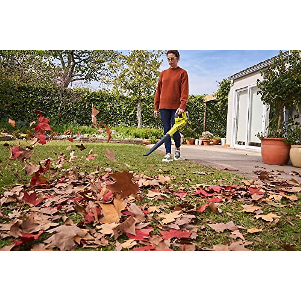 Ryobi OBL1820S ONE+ Cordless Blower, Air Speed (Zero Tool), 241 km/h, 18 V, Hyper Green and Grey