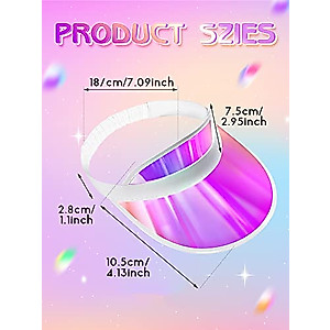 Geyoga 6 Pcs Pink Clear Sun Visor Hats Plastic Sun Visor UV Protection Golf Cap Unisex PVC Transparent Visor Cap for Women Men