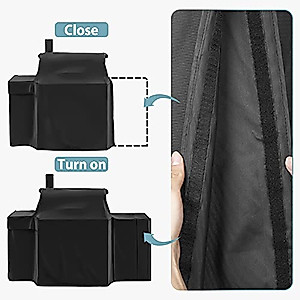 SHINESTAR Grill Cover for Char-Griller E1224, 2121, Kingsford Barrel Charcoal Grill 30", Heavy Duty Waterproof Smoker Cover, Special Zipper Design