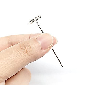 T Pins, 50 Pack 2 inch T-Pins, T Pins for Blocking Knitting, Wig Pins, T Pins for Wigs, Wig Pins for Foam Head, T Pins for Sewing, Wig T Pins, Blocking Pins, T Pins for Office Wall 2 inch/ 53 mm