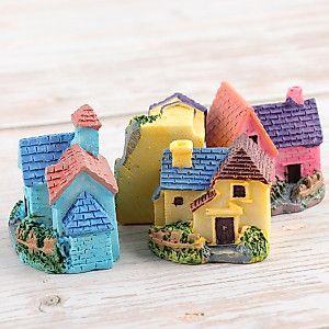 TINKSKY 4pcs Miniature Dollhouse Bonsai Craft Garden Resin Landscape DIY Villa Decor, Birthday Gift for Children