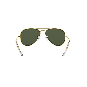 Ray-Ban RB3025 Classic Aviator Sunglasses, Gold/G-15 Green, 62 mm