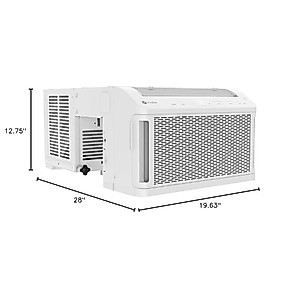 GE Profile ClearView Inverter Window Air Conditioner Unit, 10,300 BTU, U-Shaped Adjustable Depth, Energy Efficient Cooling up to 450 sq ft., Ultra Quiet, SMART Home Capable, Includes Remote, White