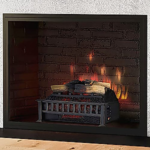 Country Living 20 inch Electric Log Set | 400 Sq Ft Heater - Faux Logs Insert with Infrared Flames for Existing Fireplaces | Remote Control Included