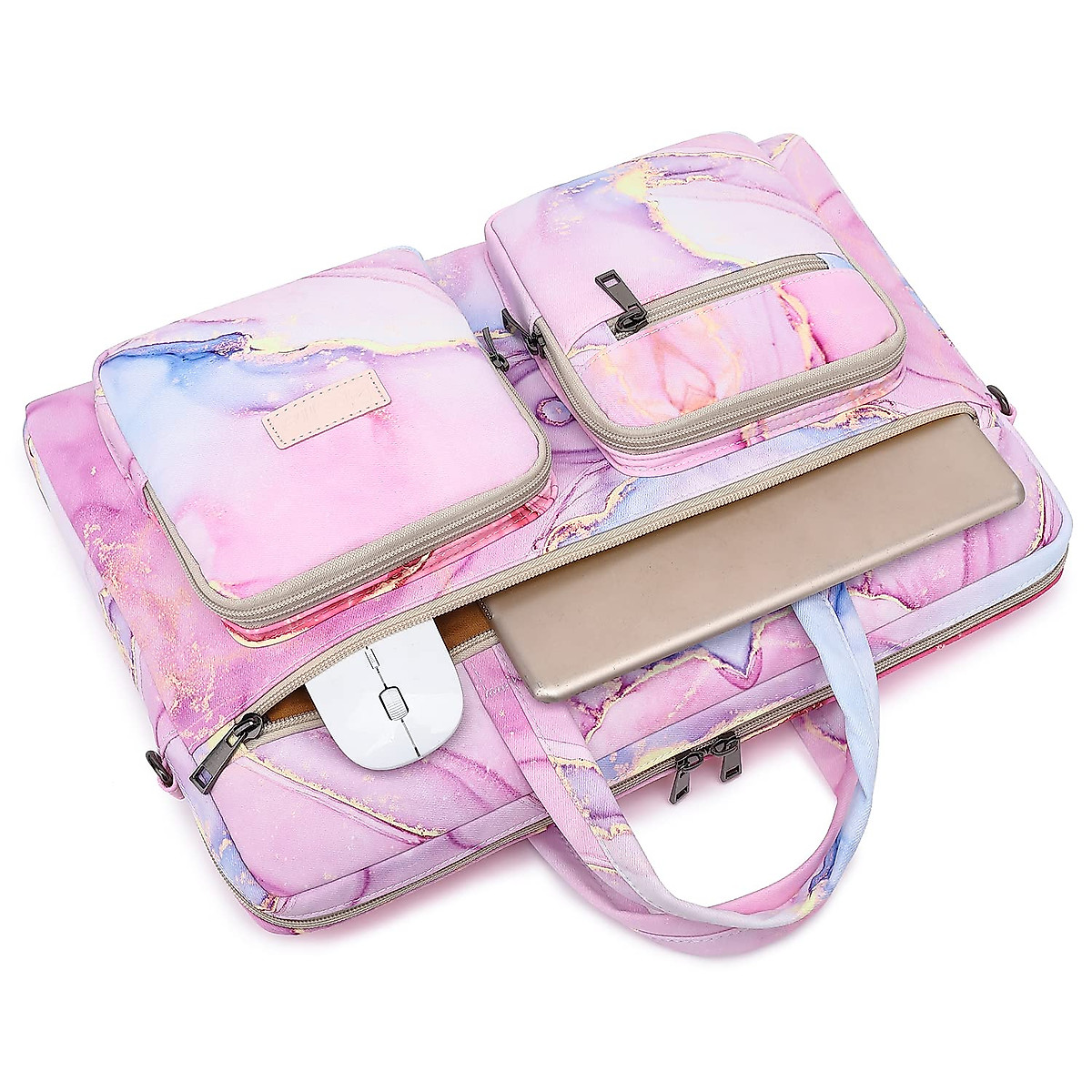 Ezrelia15-15.6 inch Laptop Shoulder Bag, for MacBook Pro 16, Hp Lenovo Dell 14 inch Waterproof Messenger Bag Case Sleeve