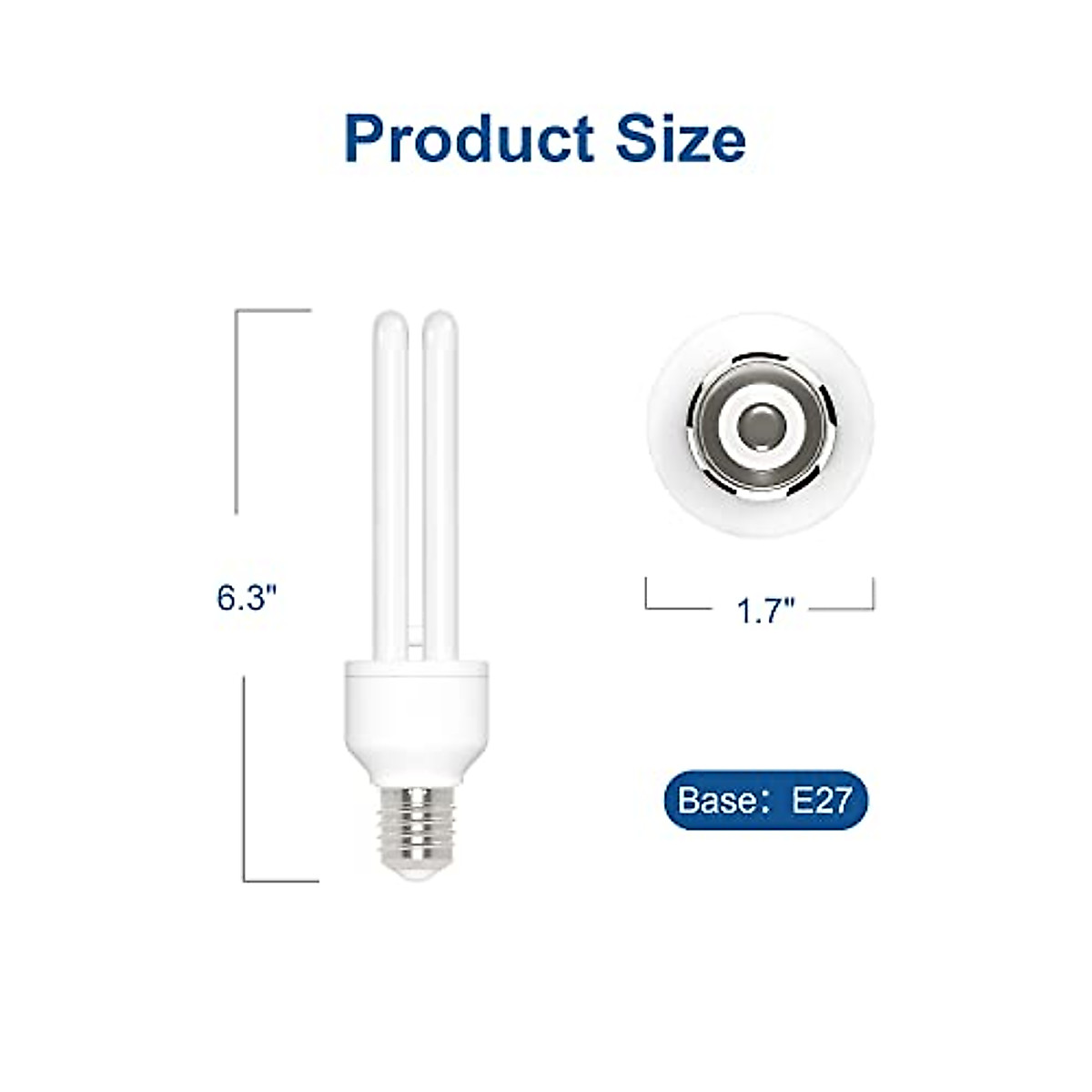 E27 15W U Type Replacement Bulb for 15W Bug Zapper, Compatible with HOMESUIT, Yluces, POWIFY, Keuomy, YISSVIC, and Other Models (2 Pack)