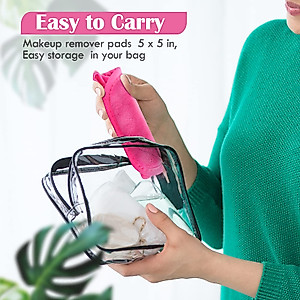 Orighty Makeup Remover Cloths 12 Pack, Makeup Removal Face Cleansing Cloth, Reusable Makeup Remover Pads Remove Instantly Dirt with Just Water, 5 x 5 in