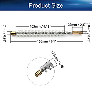 Bettomshin Freezer Refrigerator Coil Cleaning Tool 12.5mm/0.49 inch Dia Bristle Brush White 1Pcs