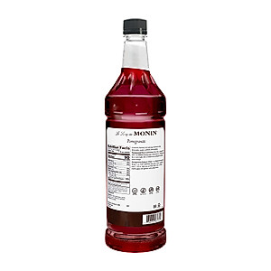 Monin - Pomegranate Syrup, Tart and Sweet, Great for Cocktails and Teas, Gluten-Free, Non-GMO (1 Liter)