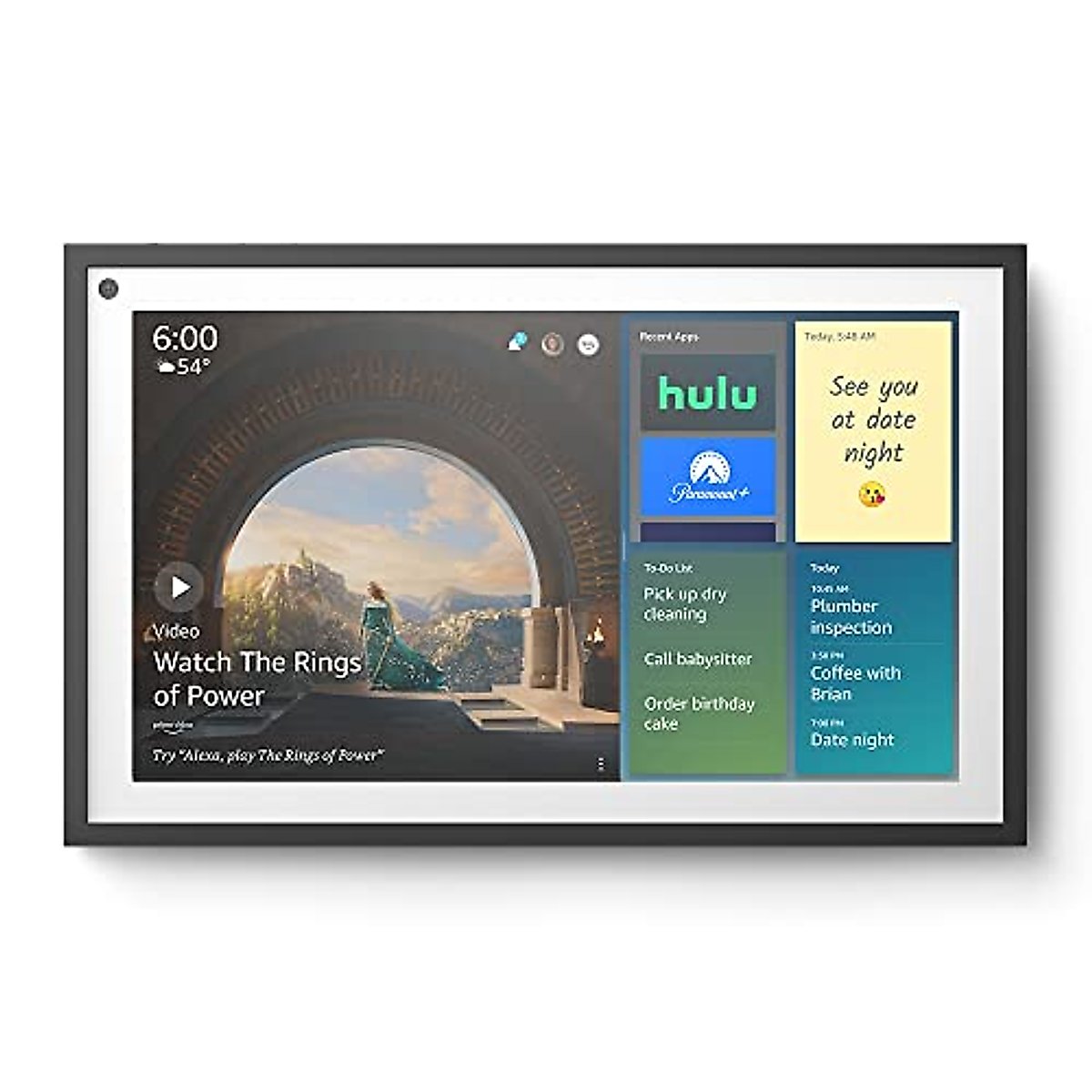 Echo Show 15 Bundle. Includes Echo Show 15 | Full HD 15.6" smart display with Alexa and Fire TV built in, Remote, and Frame included