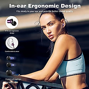 COOYA USB C Headphone, USB Type C Earphones Black+Purple 2 Pair of Wired Earbuds for Pixel 7 6a 6 Pro Magnetic Noise Canceling in-Ear Headset with Mic for iPad Pro Samsung Galaxy S22 Ultra S21 S20 FE