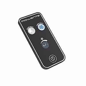 Rowenta, Desk Fan, Turbo Silence Table Fan with Remote, 18 Inches, Ultra Quiet Fan for Bedroom, Oscillating, Portable, 5 Speeds, Black, Indoor, VU2660