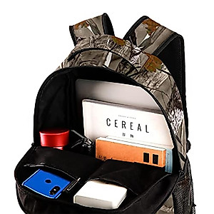 School Backpack for Teen Girls Boys Camouflage Tree Leaf Travel Back Pack for Women Men