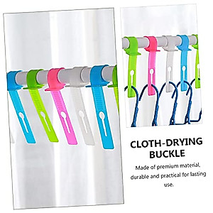 Cabilock 80 Pcs Hanger Anti-Skid Buckle Clothing Hanger Buckle Hooks Closet Rod Buckle Clips Clothes Drying peg pin Clothes Drying Buckle Hooks Pants Hangers Coat Hanger Hook Button Outdoor