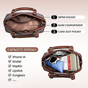 LOVEVOOK Small Purse Crossbody Bags for Women Quilted-Black/Brown