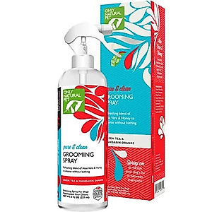 Only Natural Pet Pure and Clean Gentle Grooming Spray for Dogs - Green Tea and Mandarin Orange Scent - 8 Fl Oz