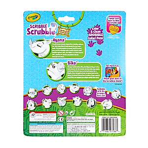 Crayola Scribble Scrubbie Safari Animals, Rhino and Hippo, 2 Count, Creative Toy, Gift for Kids, Age 3, 4, 5, 6