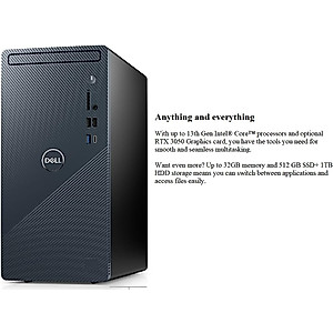 DELL 2023 Inspiron 3020 Tower Desktop Business Computer, 13th Gen Intel Core i7-13700, 64GB RAM, 2TB SSD, Intel UHD 770 Graphics, Bluetooth, WiFi, USB 3.1, Windows 11 Pro - Mist Blue