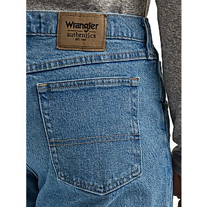 Wrangler Authentics Men's Classic 5-Pocket Relaxed Fit Flex Jean Light Stonewash Flex 38W x 29L
