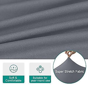 Arfntevss Corner Sectional Couch Covers L Shape Sofa Cover Magic Stretch Sectional Slipcover Set Water Repellent and Washable U Shaped Sofa Covers Living Room Soft Thick Protector (Light Grey, Large)