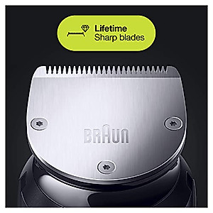 Braun Hair Clippers for Men, MGK7221 10-in-1 Body Grooming Kit, Beard, Ear and Nose Trimmer, Body Groomer and Hair Clipper, Black/Silver