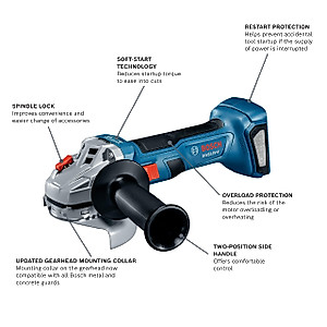 BOSCH GXL18V-601B25 18V 6-Tool Combo Kit with 2-in-1 Bit/Socket Impact Driver, Hammer Drill/Driver, Reciprocating Saw, Circular Saw, Angle Grinder, Floodlight and (2) CORE18V 4.0 Ah Compact Batteries