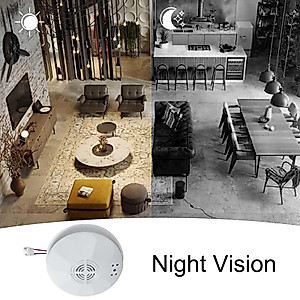 Hardwired Smoke Detector Hidden Camera | 4K Ultra HD Clarity | Wi-Fi & Live Viewing | Night Vision | Motion Detection | Hidden Camera for Home Security | Baby Pet Nanny Camera | No Audio