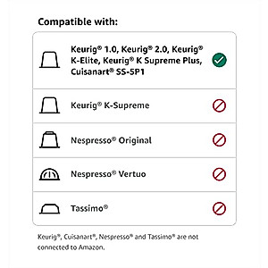 Amazon Brand - 96 Ct. Happy Belly Dark Roast Coffee Pods, Compatible with K-Cup Brewer