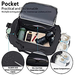 Womens travel bags, travel large capacity, sports Gym Bag, weekender carry on for women, Travel Duffel Bag with Shoes Compartment, Gym Tote Bag for Travel, Training Handbag, Yoga,Sport Bag