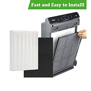 115115 Size 21 Filter A Compatible with Winix PlasmaWave Air Purifier C535, 5300, 5300-2, 6300, 6300-2, AM90, P300, True HEPA Filter with 4 Carbon Pre-Filters