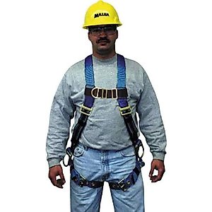 Honeywell Miller by Honeywell P950DFD-58/UBL Duraflex Python Full-Body Ultra Harness with Vest Style Front D-Ring and tongue Buckle Leg Straps, Universal, Blue