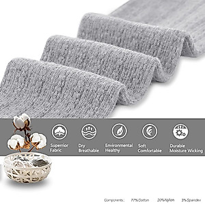 Petrass Girls Tights Toddler Cable Knit Cotton Footed Seamless Dance Ballet Baby Girls' Leggings 3 Pack Black/Ivory/Grey 7-8Y