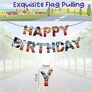 Lnkdeya Race Cars Birthday Party Decoration-144Pcs Racing Cars Checked Balloon Garland Kit Cars Banner Racing Backdrop Tablecloth