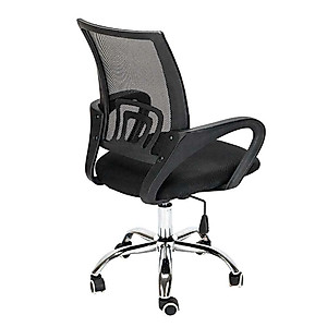 JTSQ Ergonomic Office Stools 360°Swivel Computer Chair Black Mid-Back Mesh Gaming Chair Office Chair Desk Chair Computer Chair Home Office Desk Chairs Gamer Chair Office Chairs