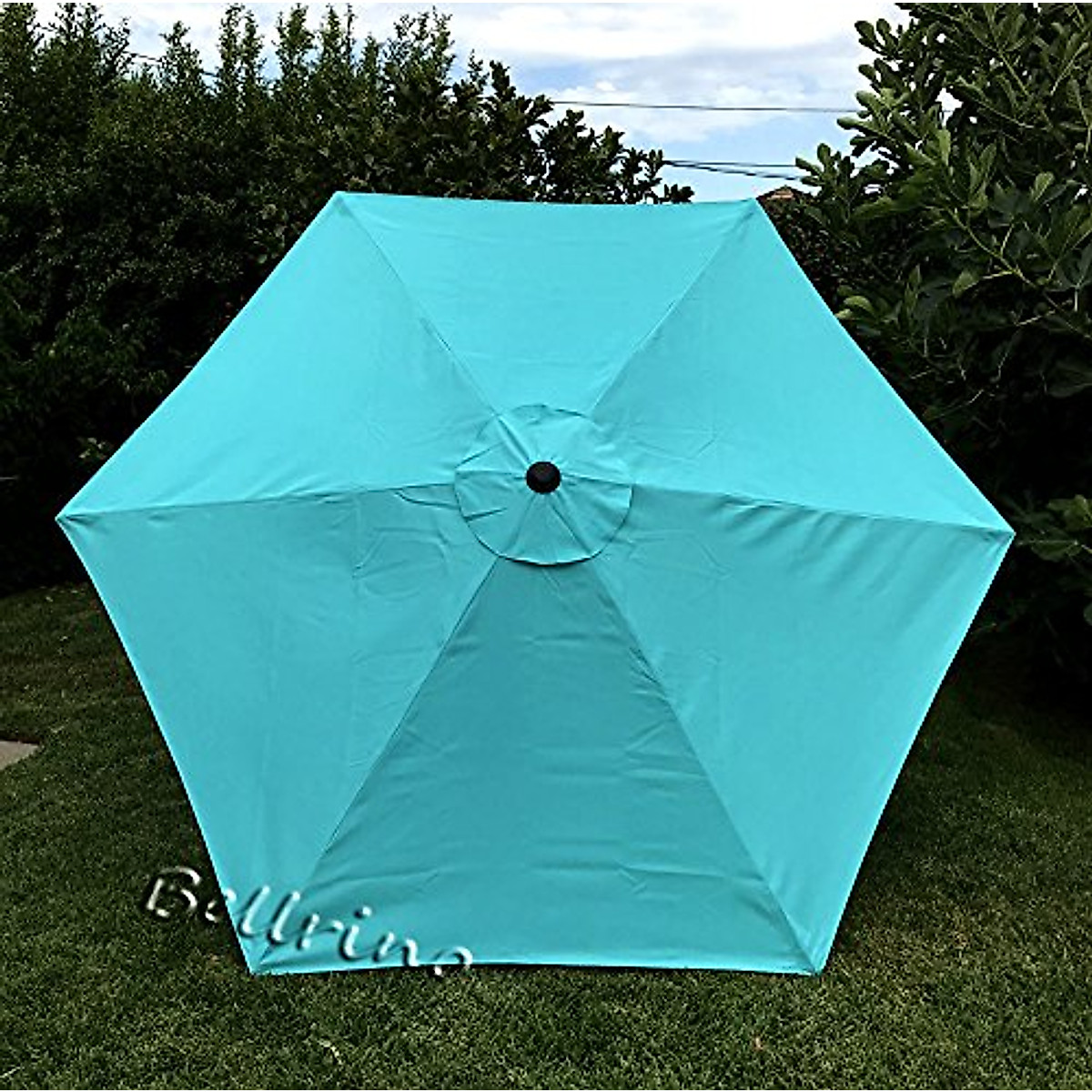 BELLRINO Replacement * Peacock Blue * Umbrella Canopy for 9 ft 6 Ribs (Canopy Only) (Peacock BLUE-96)