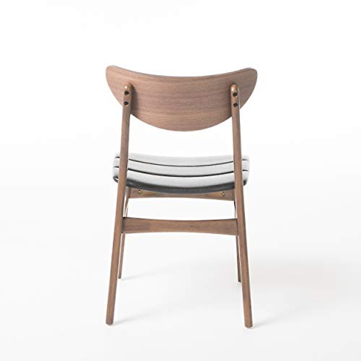 Christopher Knight Home Anise Leather / Walnut Dining Chairs, 2-Pcs Set, Dark Brown / Walnut Finish