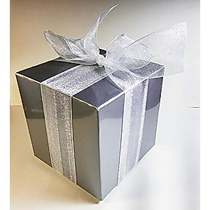 Lilac Silk Powder Boxed Gift Set - 8 oz Jar Silk Powder and Silky Violet Powder Puff - Large Size