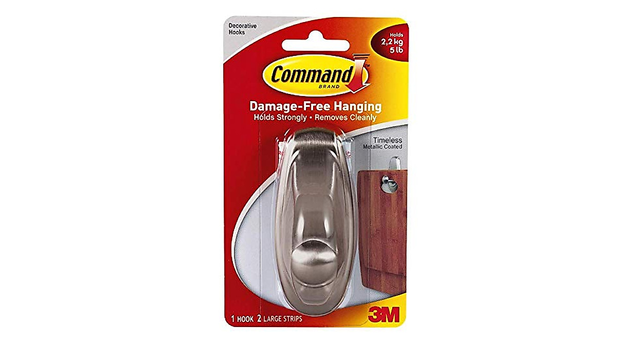 Shop 3M Command Timeless Large Hook, Brushed Nickel