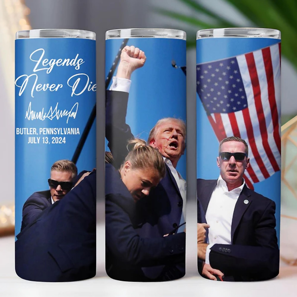 Aclinko Legends Never Die, Trump Fight 2024 Tumbler, Trump Pennsylvania Rally, Trump Fight 20oz Skinny Tumbler, Patriotic Birthday Gifts for Women, Republican Tumbler Cups