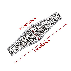 SYCOOVEN 4pcs BBQ Heavy Duty Cool Touch Stove Spring Handle Grip, Stainless Steel Grill Smoker Pits and Wood Stove Firebox Door Handle(Silver)