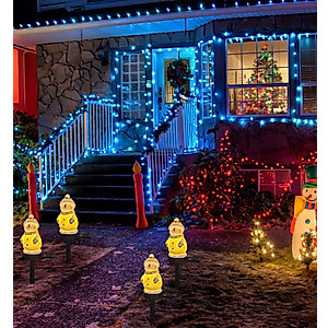 Chween Solar Christmas decration Lights Outdoor Garden Pathway Stake LED Lights Decor-2pcs Home Outdoor Yard Lawn Pathway Walkway Driveway Christmas Holiday Winter Decoration (Snowman)