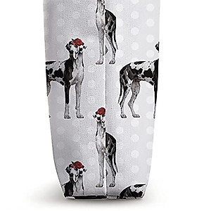 Cute Floral Great Dane Dogs Pattern Women Dog Lover Tote Bag
