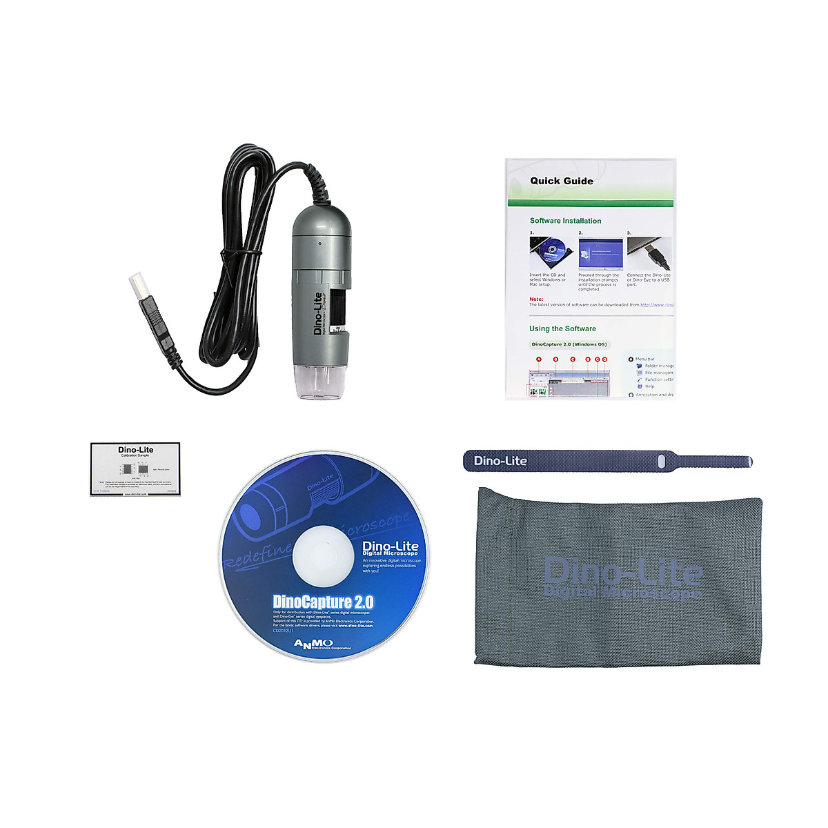 Dino-Lite USB Digital Microscope AM3113 - 0.3MP, 10x - 50x, 230x Optical Magnification, Measurement