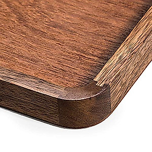 Kalmar Home Acacia Wood 18x14 Inch Rectangular Tray